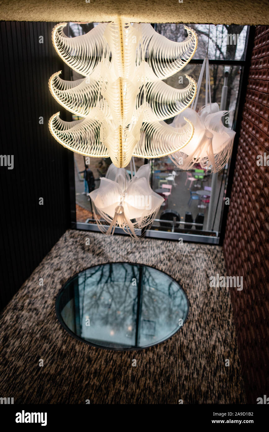 Abstract installation at a hotel in Arnheim, Gelderland Stock Photo - Alamy
