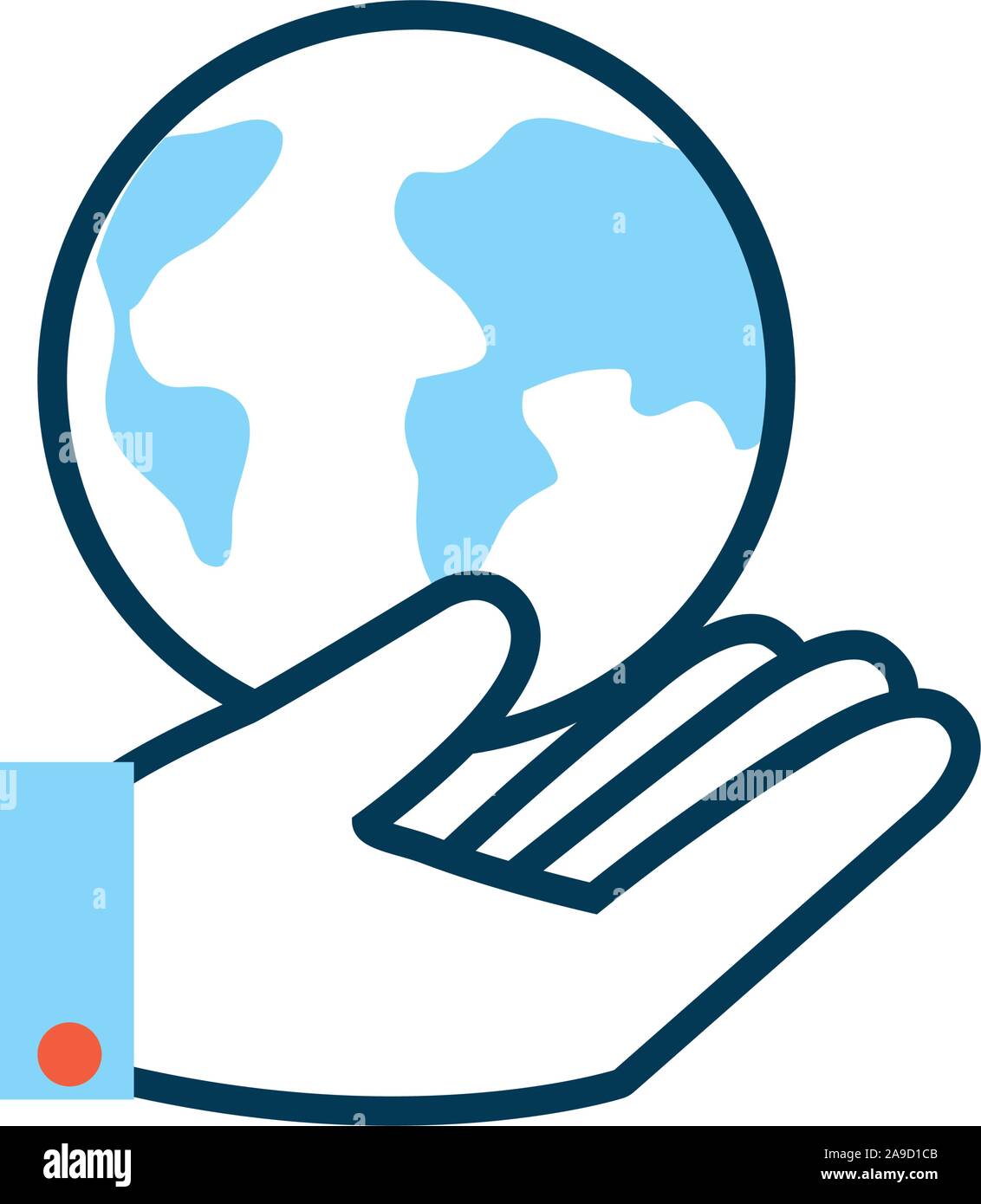 hand lifting world planet earth Stock Vector Image & Art - Alamy