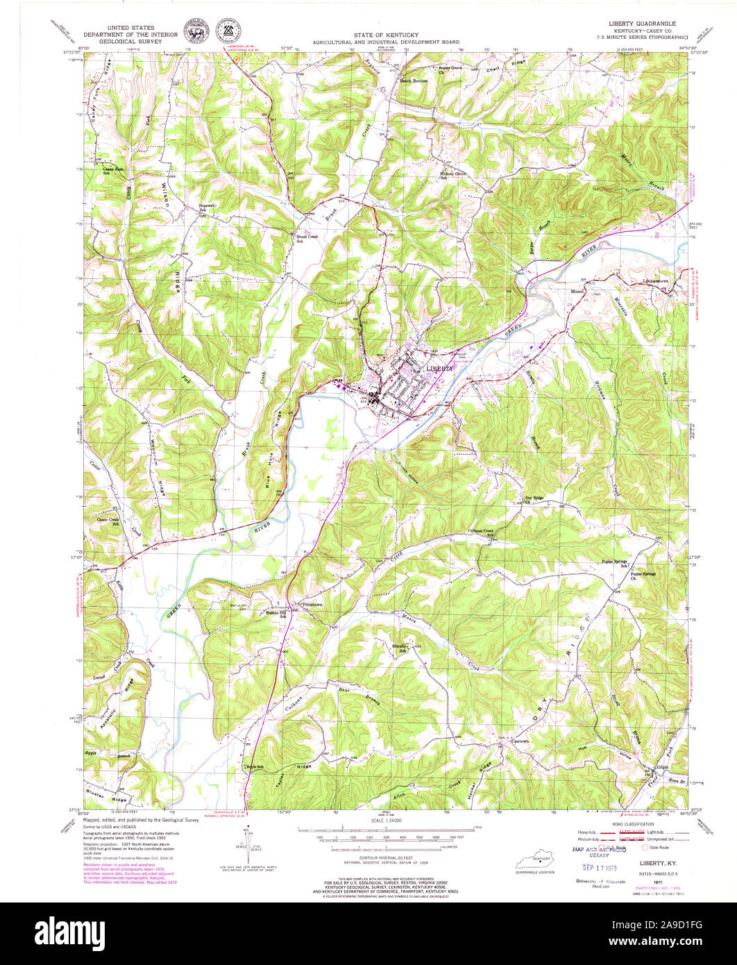 Liberty kentucky map hi-res stock photography and images - Alamy