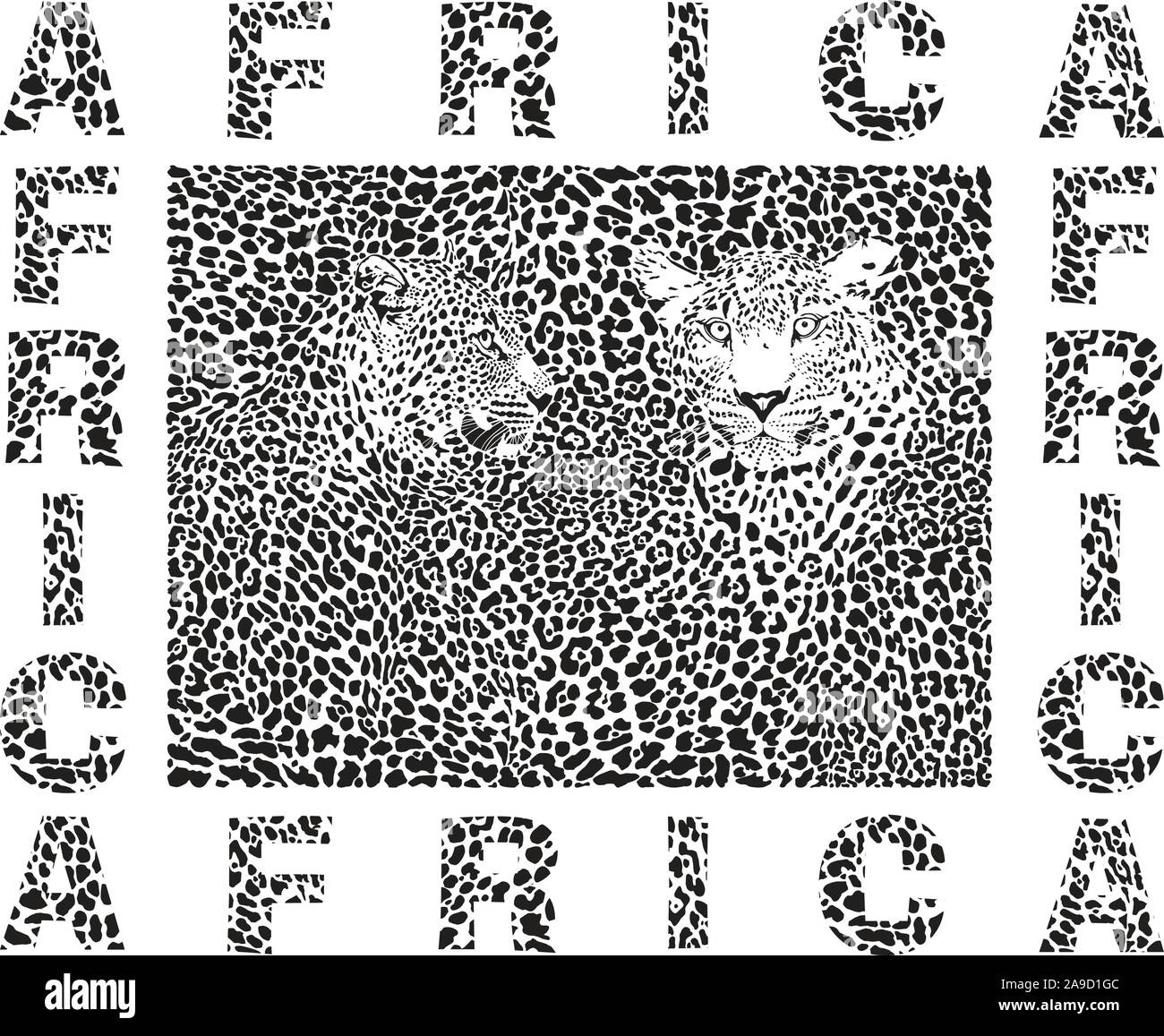Animal skin leopard seamless Cut Out Stock Images & Pictures - Alamy