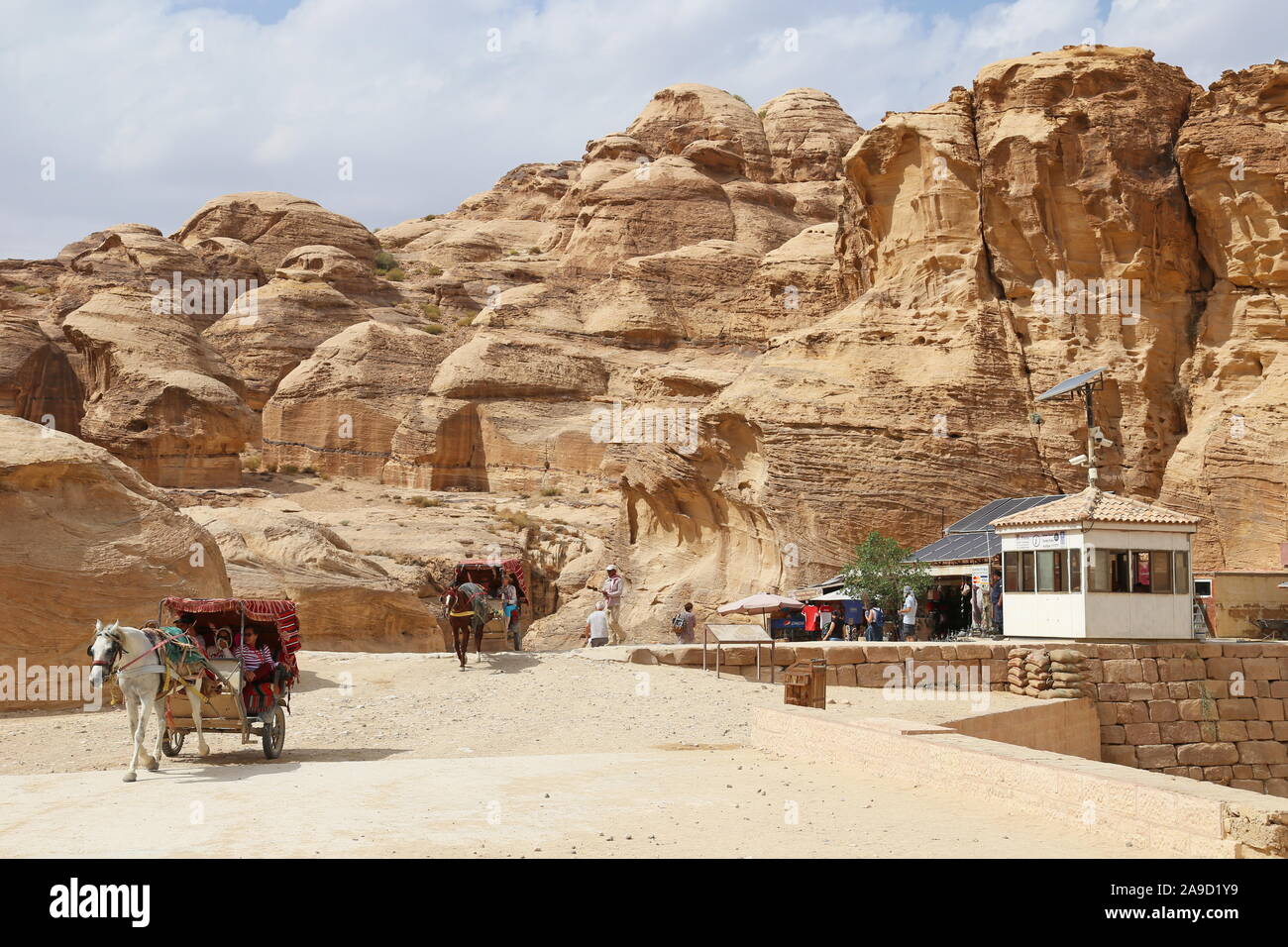 Dam at the start of the Siq, Petra, Wadi Musa, Ma'an Governorate ...
