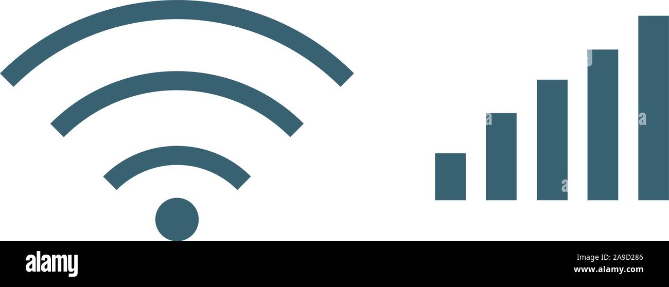 wifi sound signal connection, sound radio wave logo symbol. vector ...