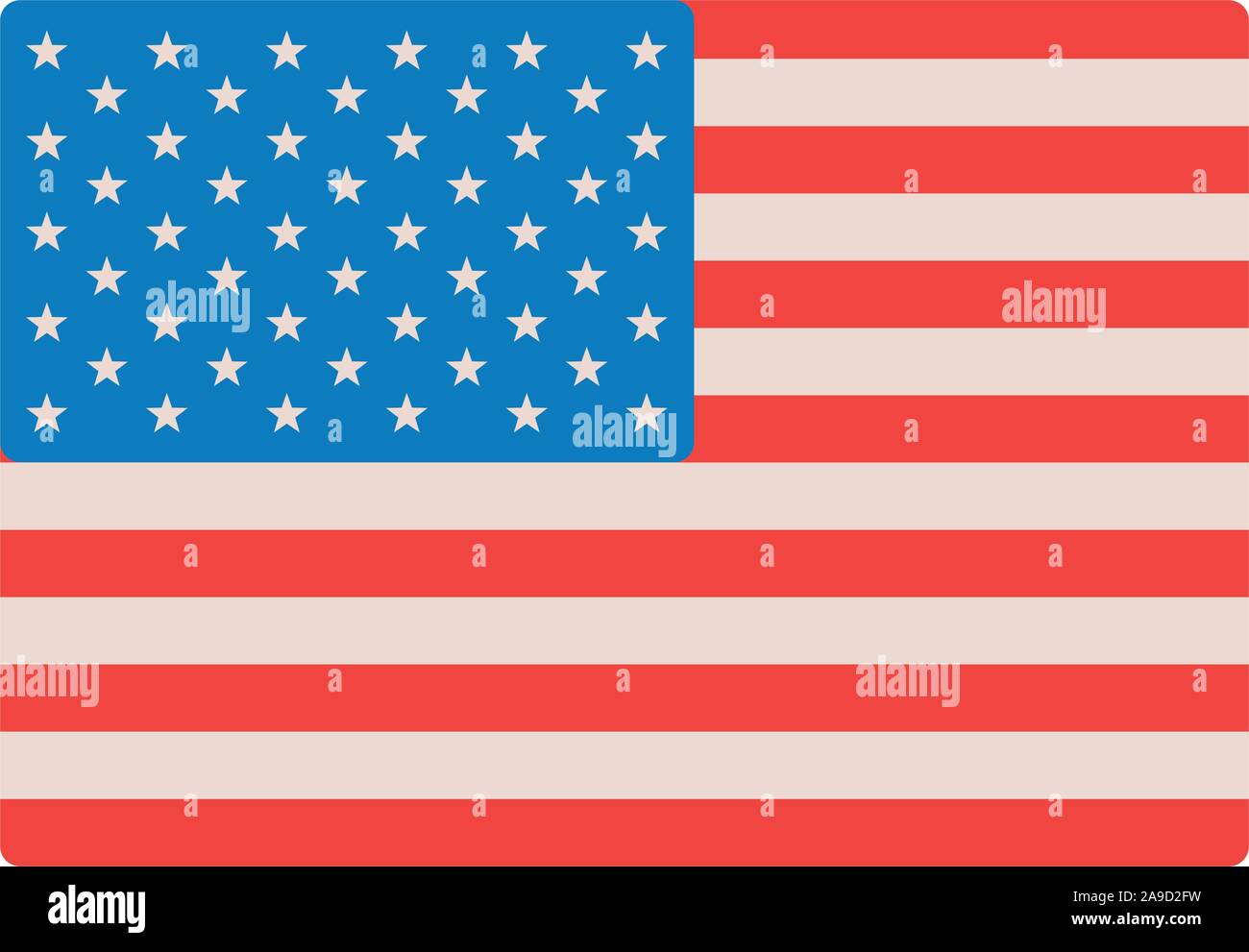 Isolated usa flag vector design Stock Vector Image & Art - Alamy