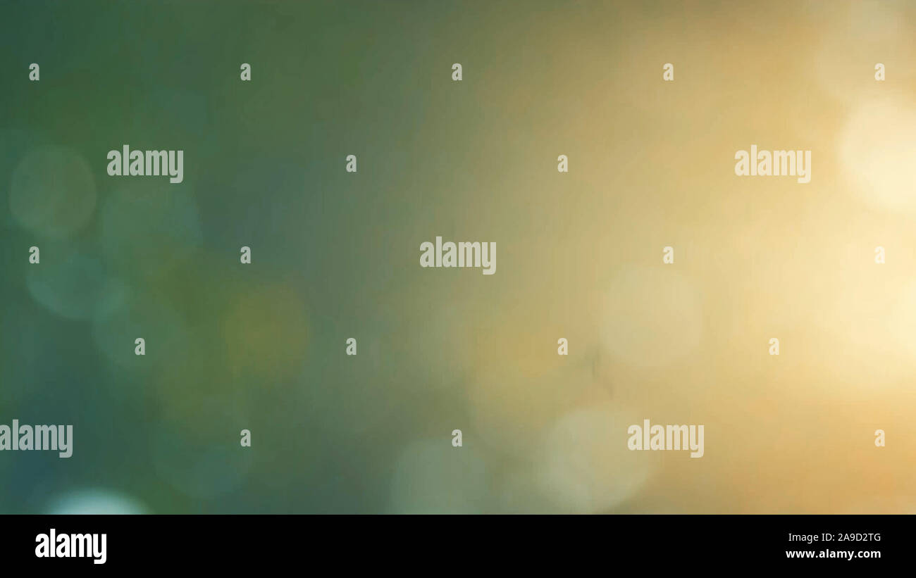 Defocused abstract nature background with green leaves and bokeh lights ...