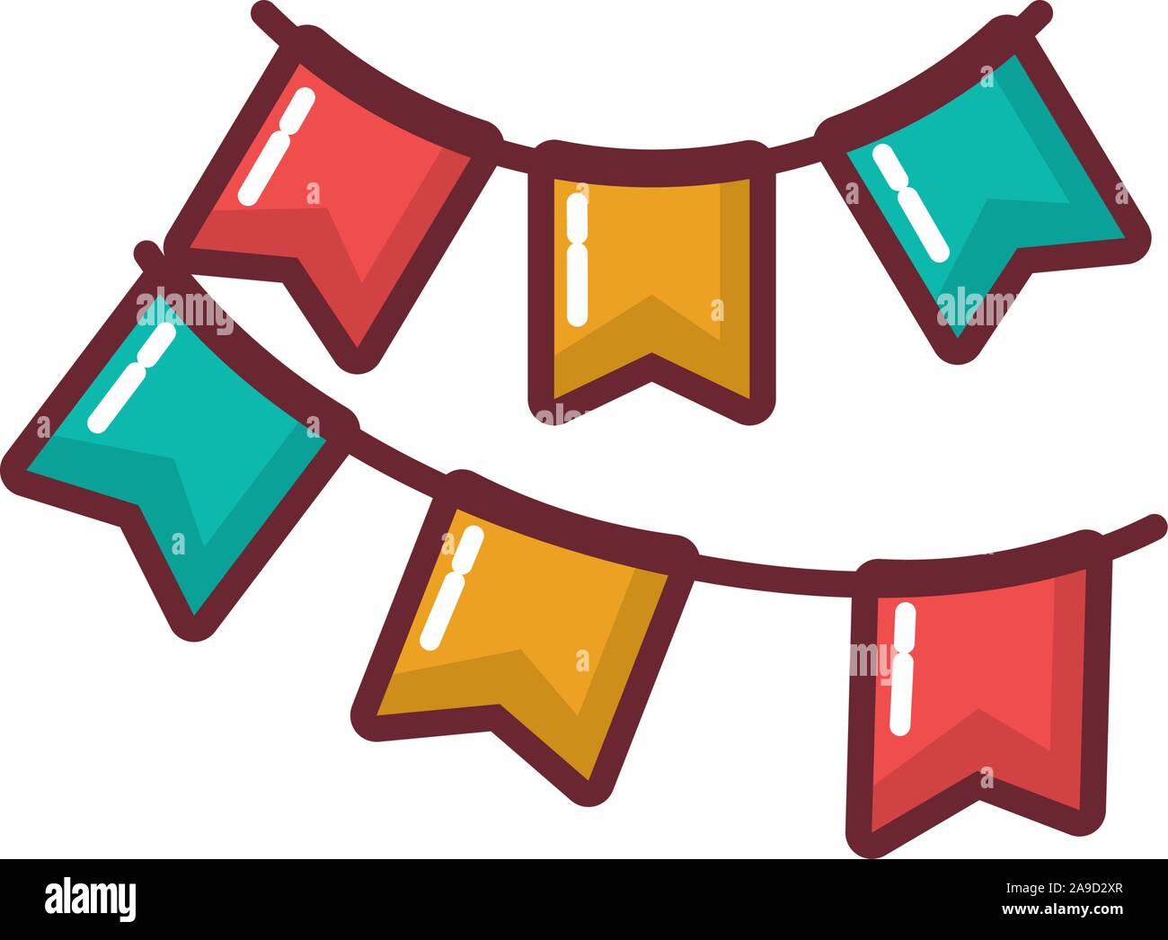 Isolated banner pennant vector design Stock Vector Image & Art - Alamy