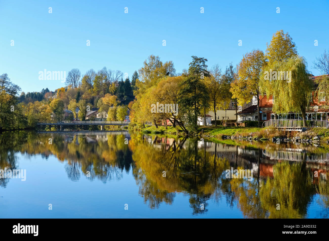 River Regen, town rain, the Bavarian Forest, Lower Bavaria, Bavarians ...