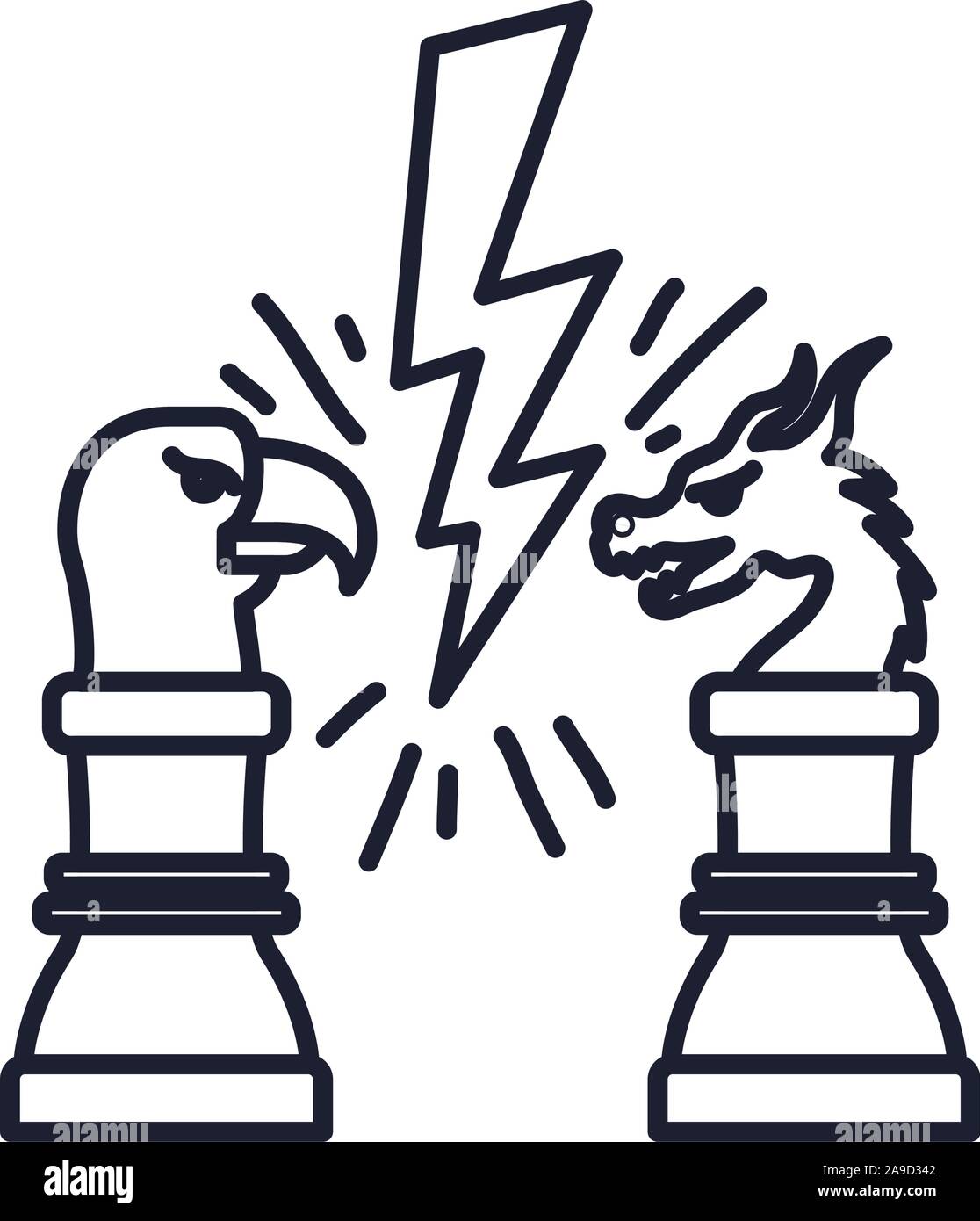 commercial war between china and usa vector design Stock Vector Image ...