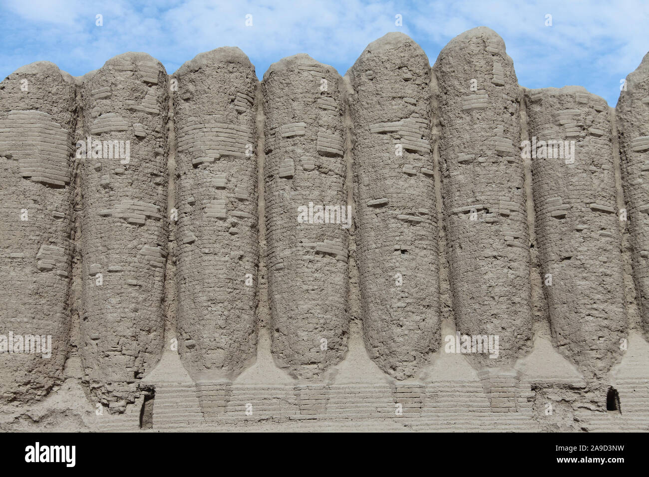 Original wall of the Great Kyz Kala at Ancient Merv in Turkmenistan ...