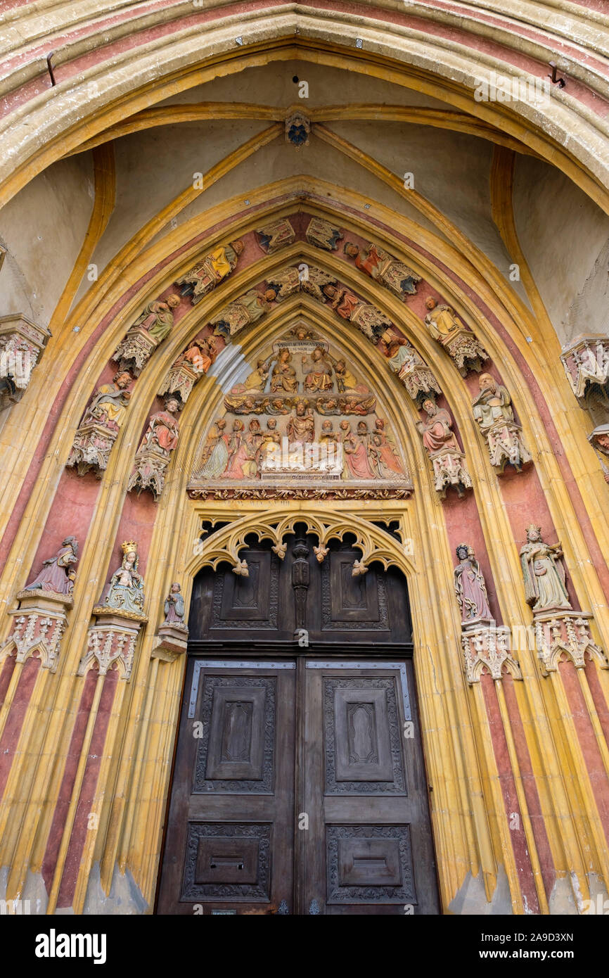 Main portal, cathedral to Eichstatt, Altmuehl valley, Upper Bavaria ...