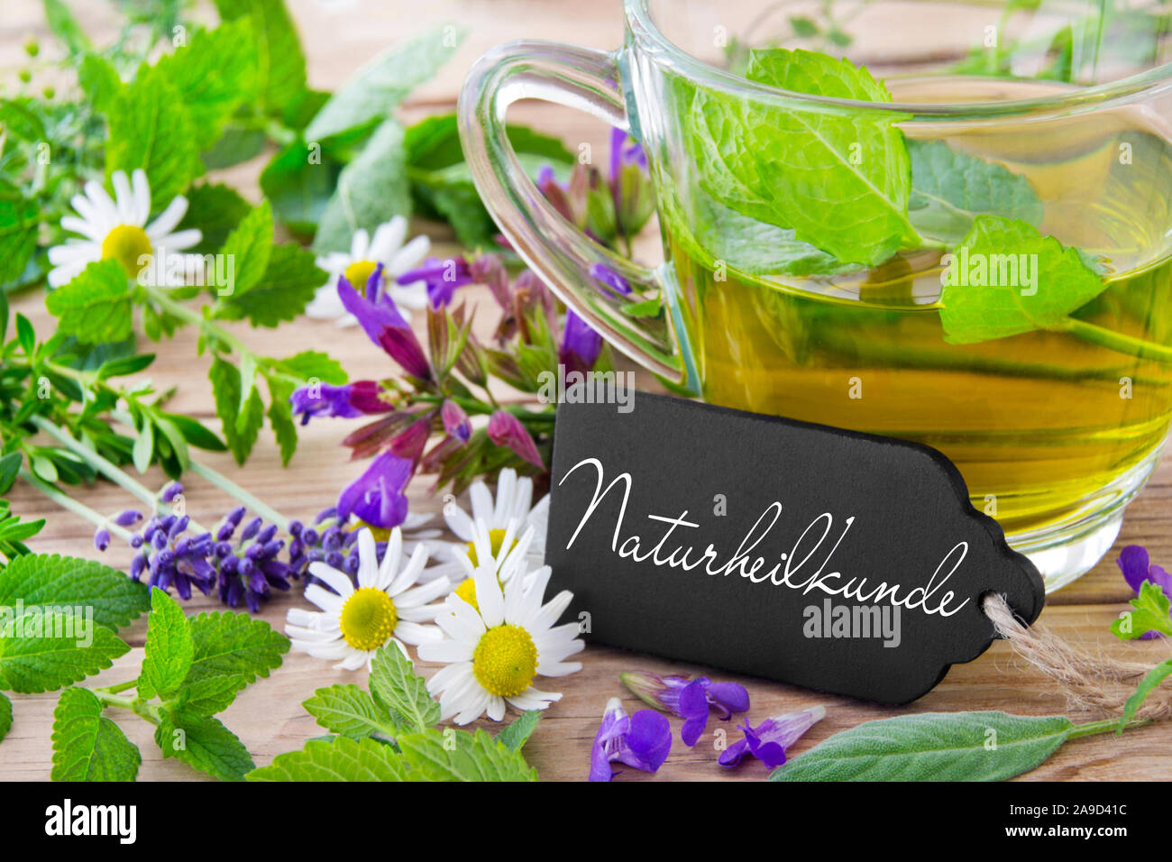 German Naturopathy Label Stock Photo - Alamy
