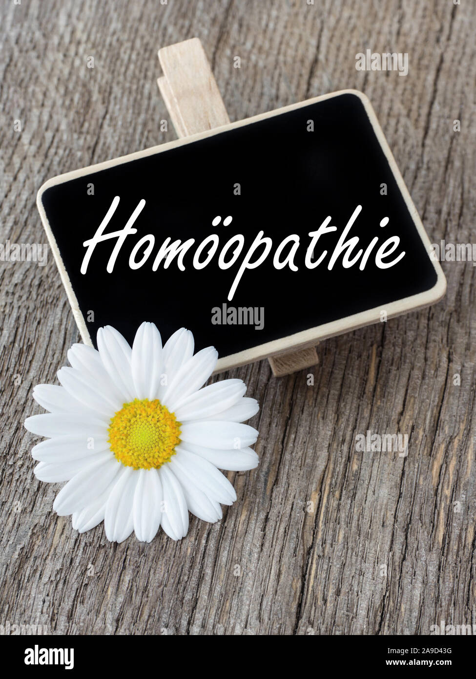 German Homeopathy label and blossom Stock Photo - Alamy