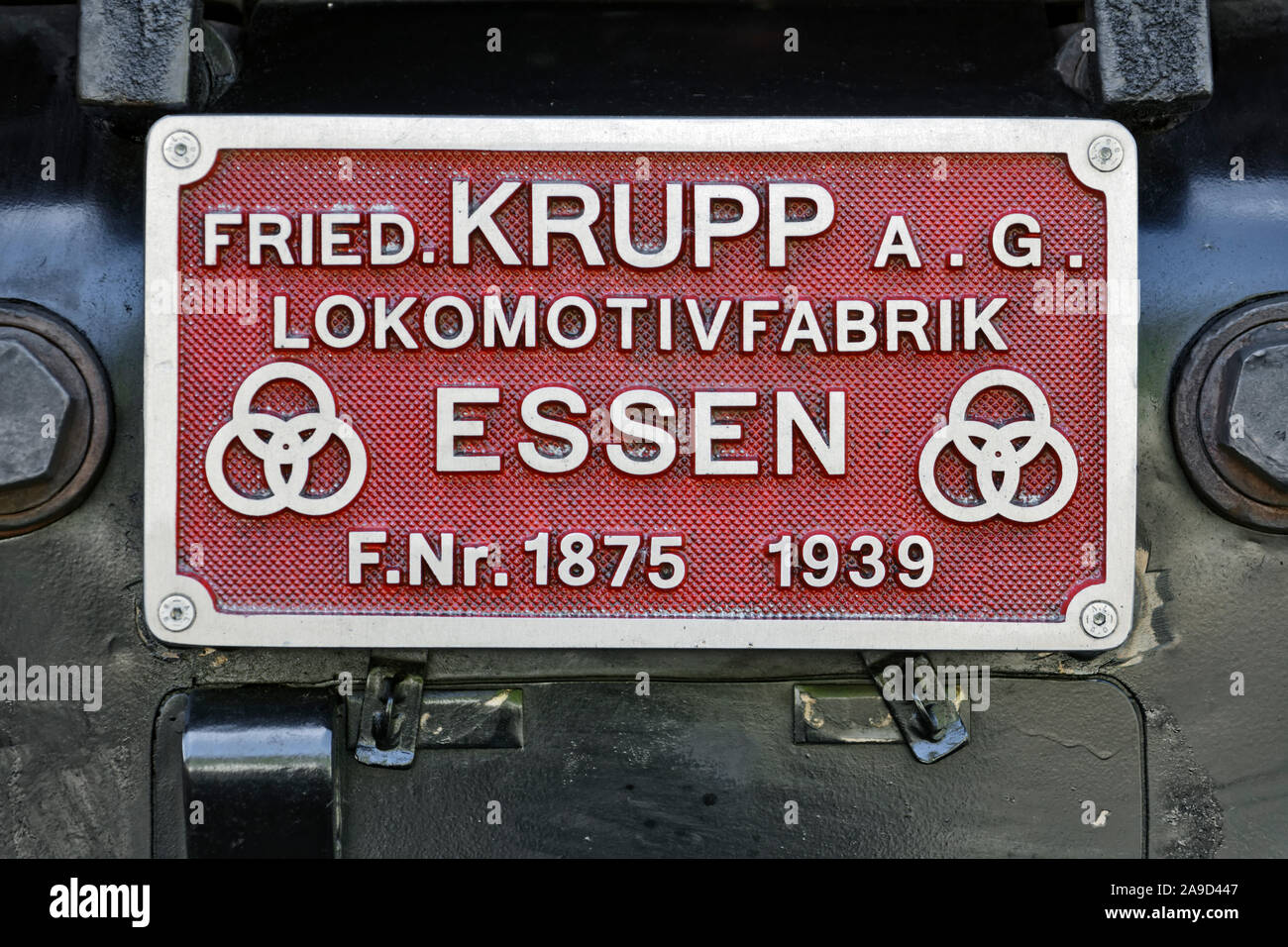 Sign, steam locomotive Stock Photo - Alamy