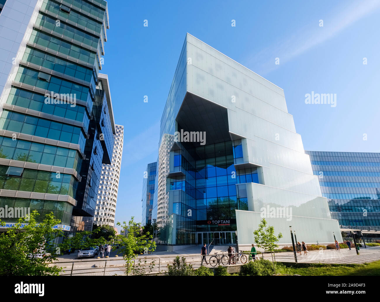 Toptani shopping centre, modern high rises, Tirana, Tiranë, Albania ...