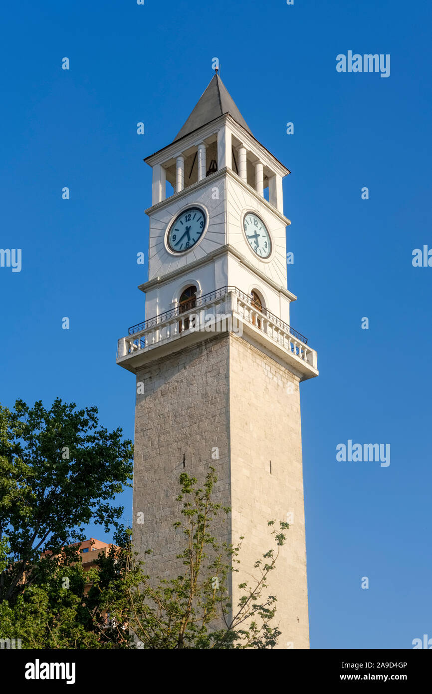 Clock tower Kulla e Sahatit, Tirana, Tiranë, Albania Stock Photo - Alamy