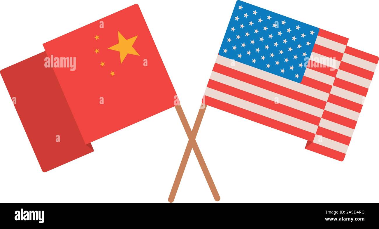commercial war between china and usa vector design Stock Vector Image ...