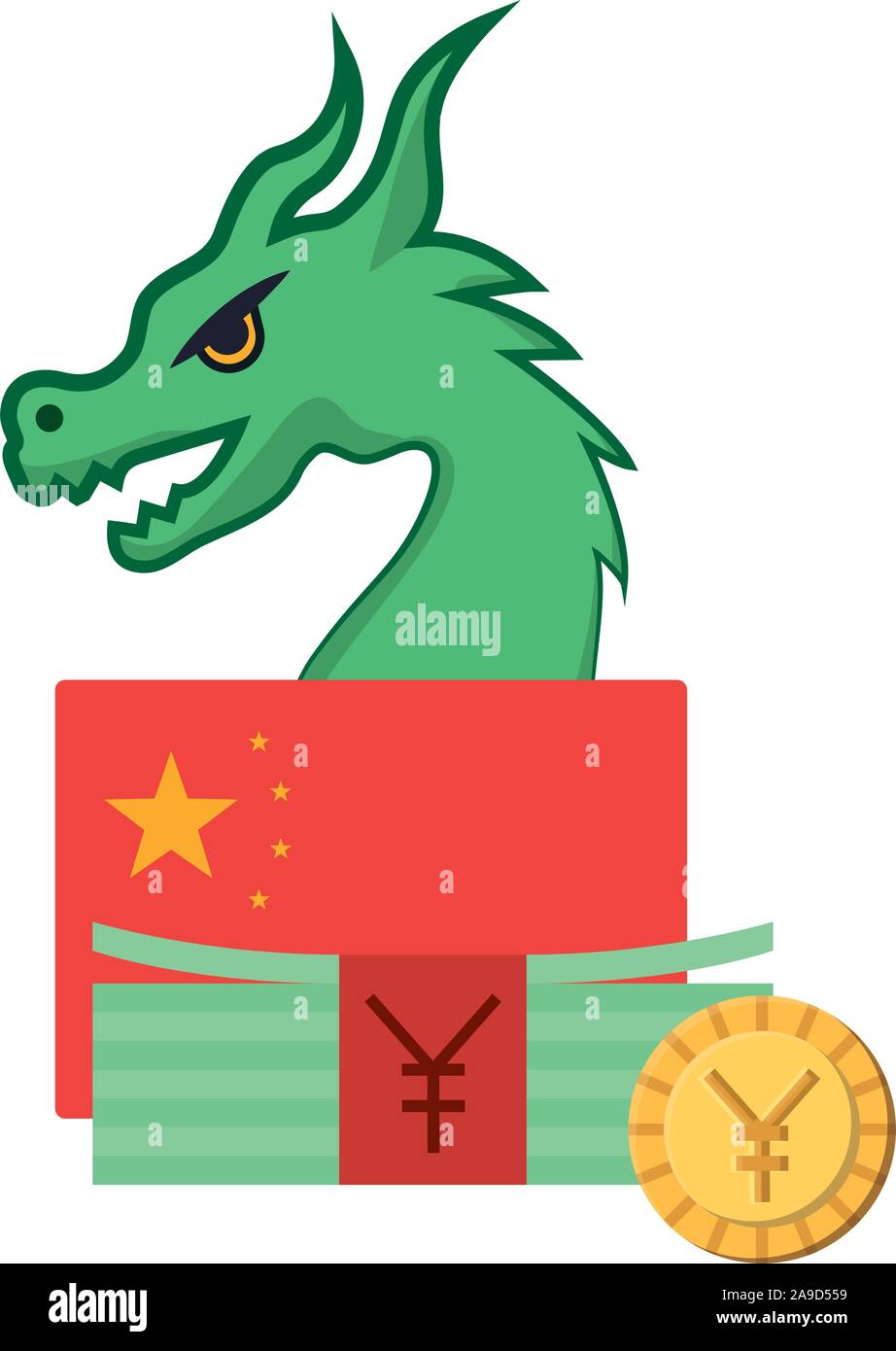 Yuan and chinese flag Stock Vector Images - Alamy