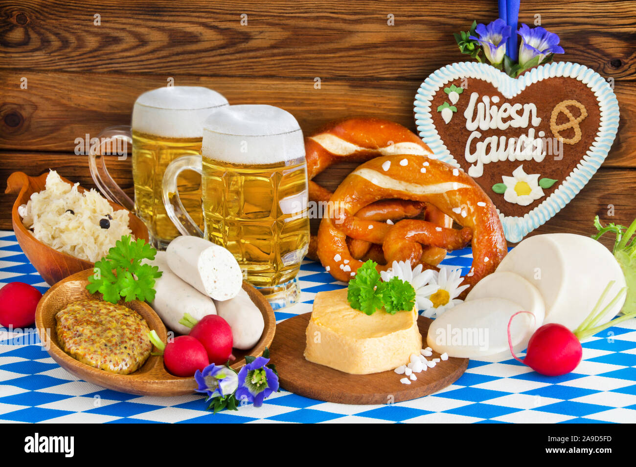 Oktoberfest October Festival Bavarian Food and Drink Stock Photo - Alamy