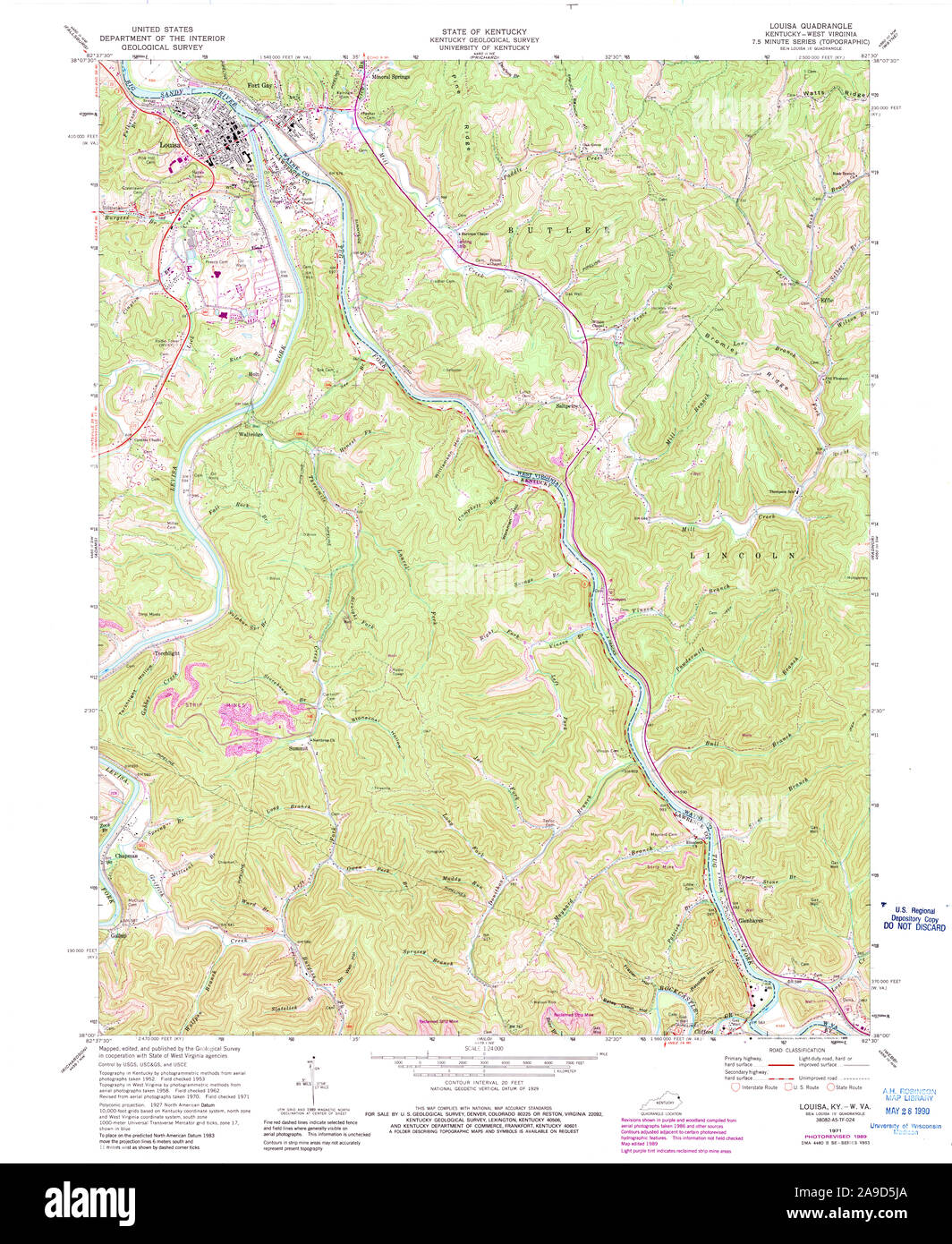 Louisa map Cut Out Stock Images & Pictures - Alamy