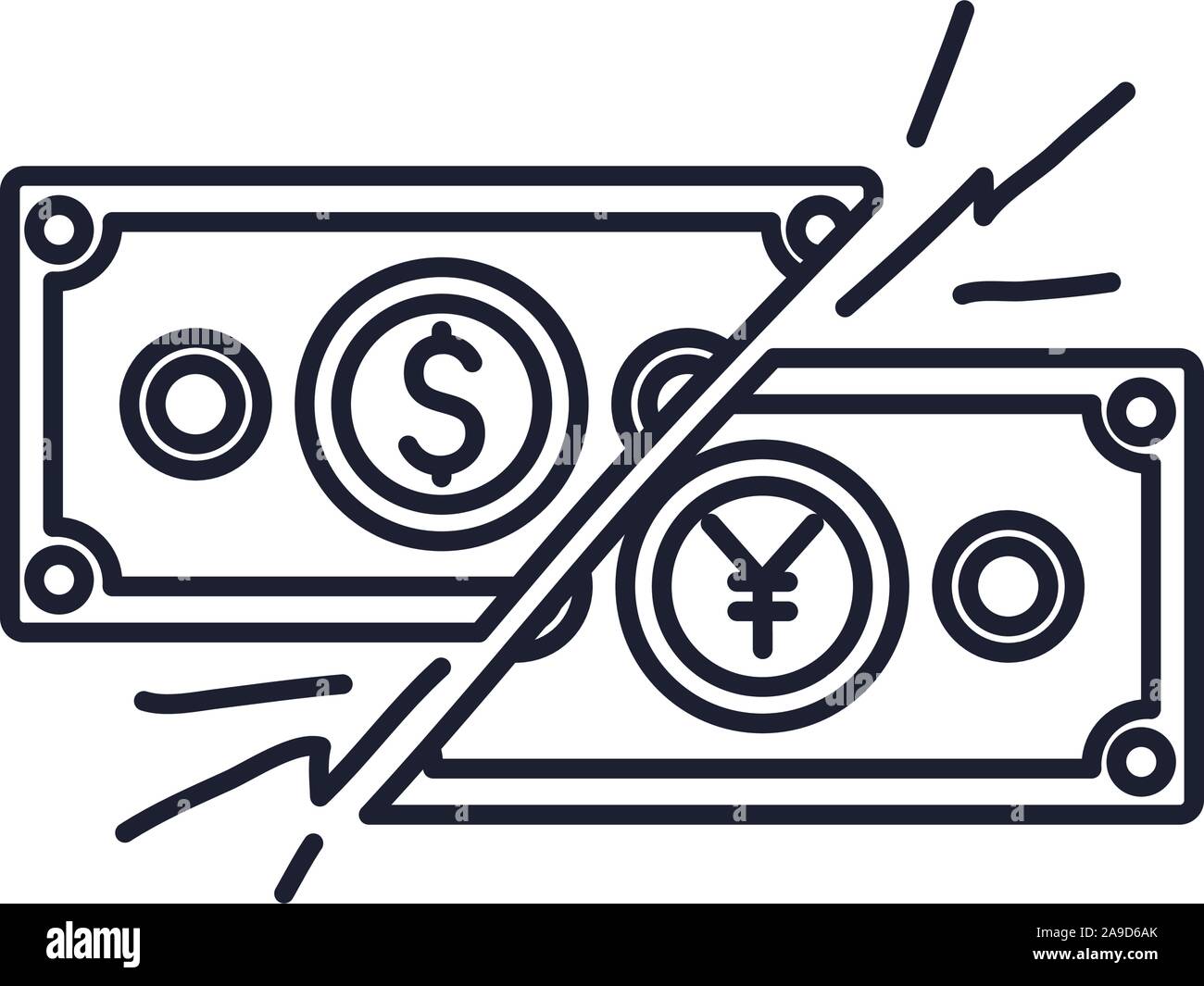 commercial war between china and usa vector design Stock Vector Image ...