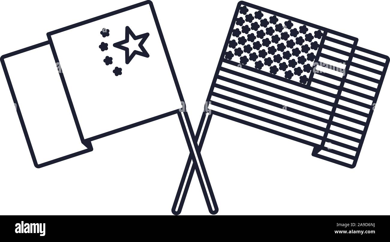 commercial war between china and usa vector design Stock Vector Image ...