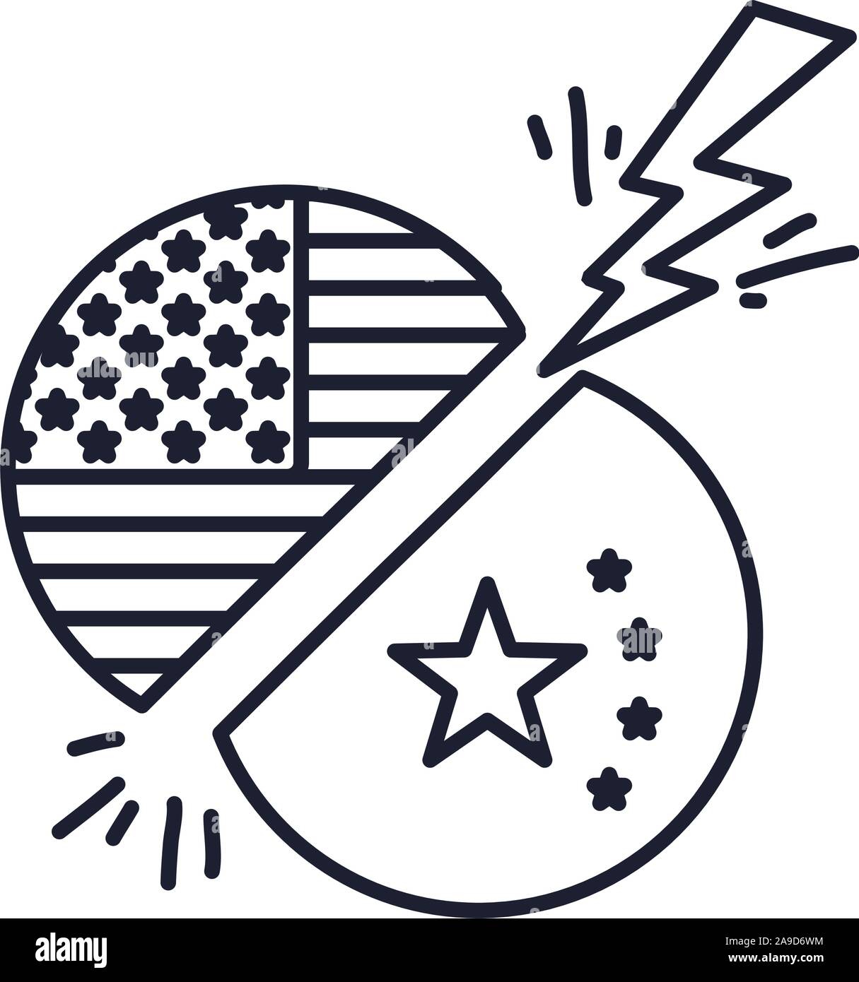 commercial war between china and usa vector design Stock Vector Image ...