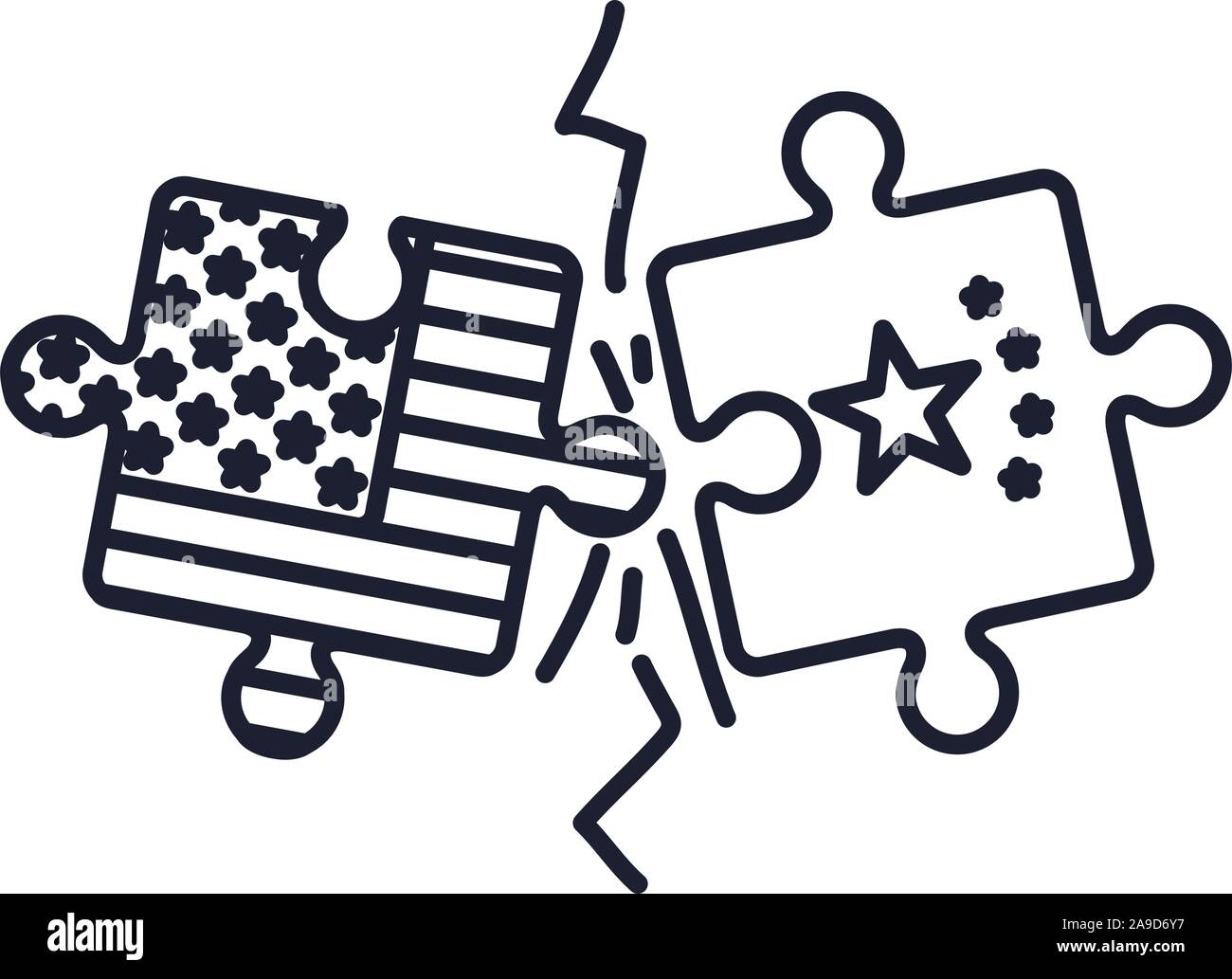 commercial war between china and usa vector design Stock Vector Image ...