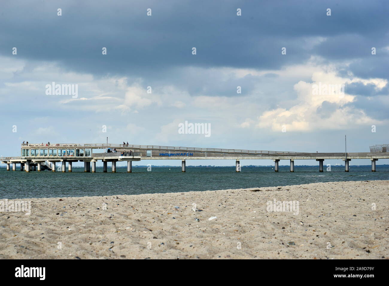 Beach and pier of Heiligenhafen, Ostholstein (district), Schleswig ...