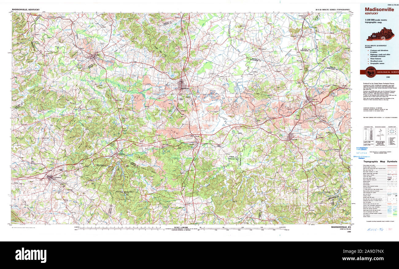 Madisonville kentucky map hi-res stock photography and images - Alamy