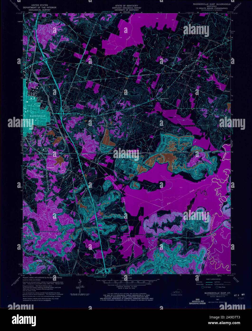 Madisonville kentucky map hi-res stock photography and images - Alamy