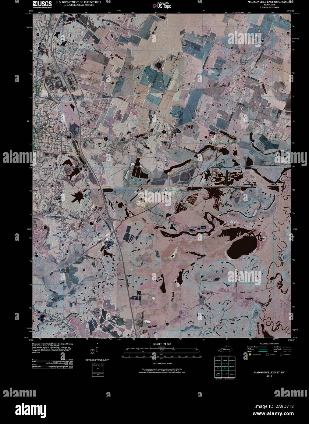 Madisonville kentucky map hi-res stock photography and images - Alamy