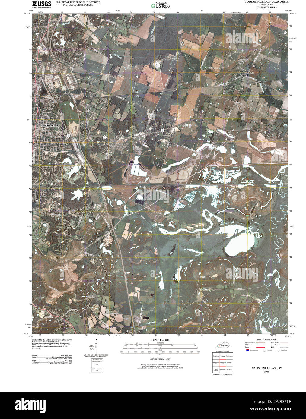 Madisonville kentucky map hi-res stock photography and images - Alamy