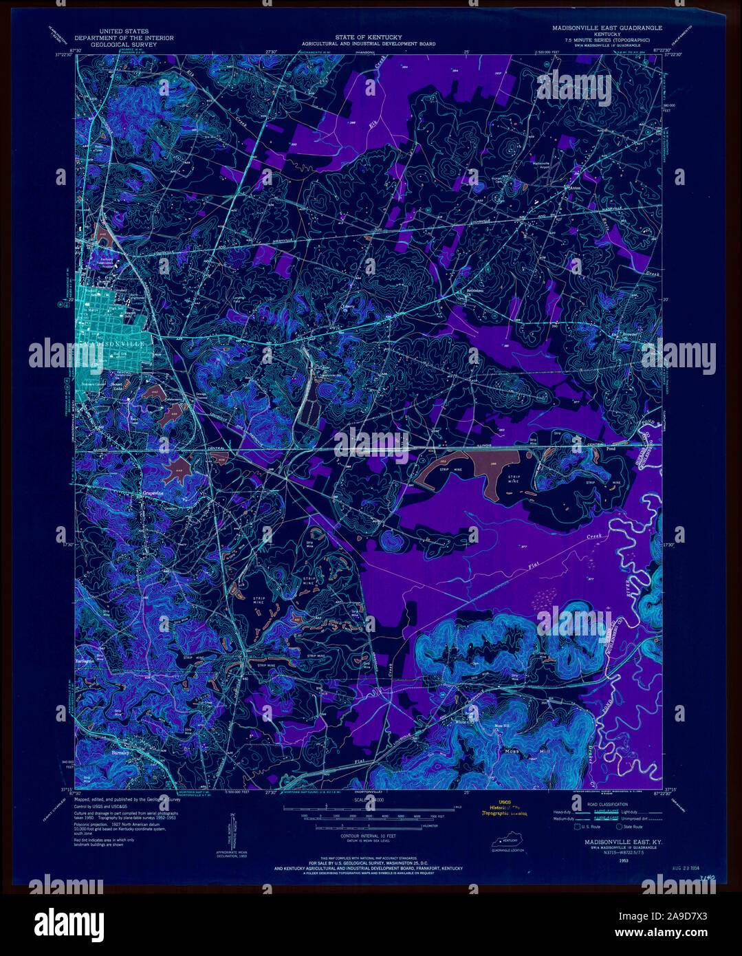 Madisonville kentucky map hi-res stock photography and images - Alamy