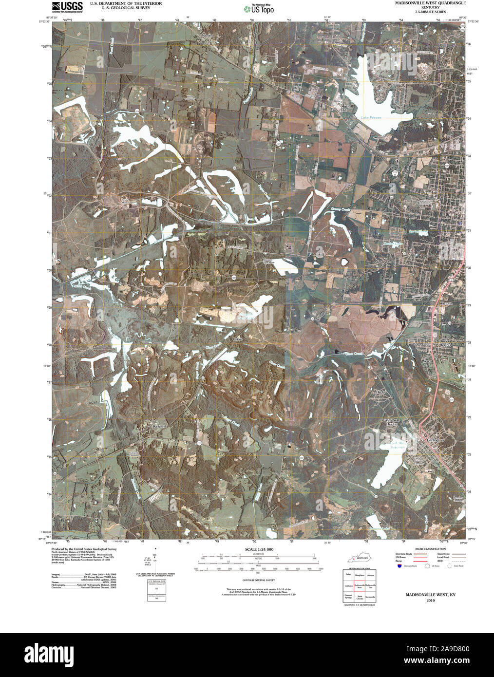 Madisonville map hi-res stock photography and images - Alamy