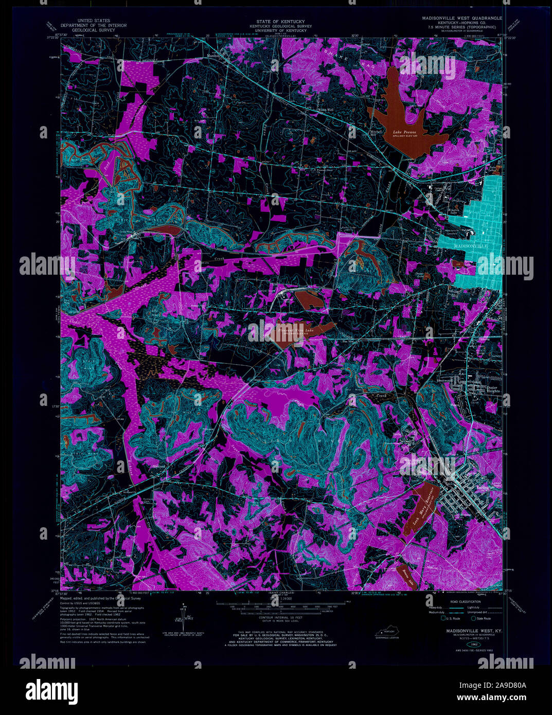 Madisonville kentucky map hi-res stock photography and images - Alamy