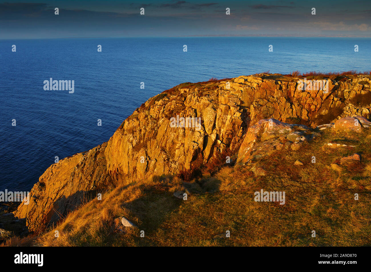 Sweden, Scania, Kullen Peninsula, Höganes, evening light at ...