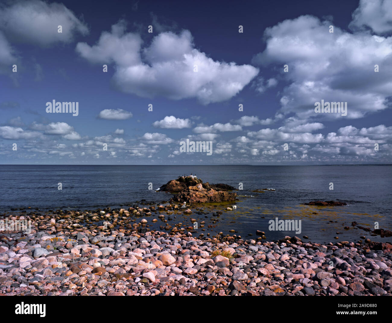 Sweden, Scania, Kullen Peninsula, Höganes, coast of Skälderviken Bay ...