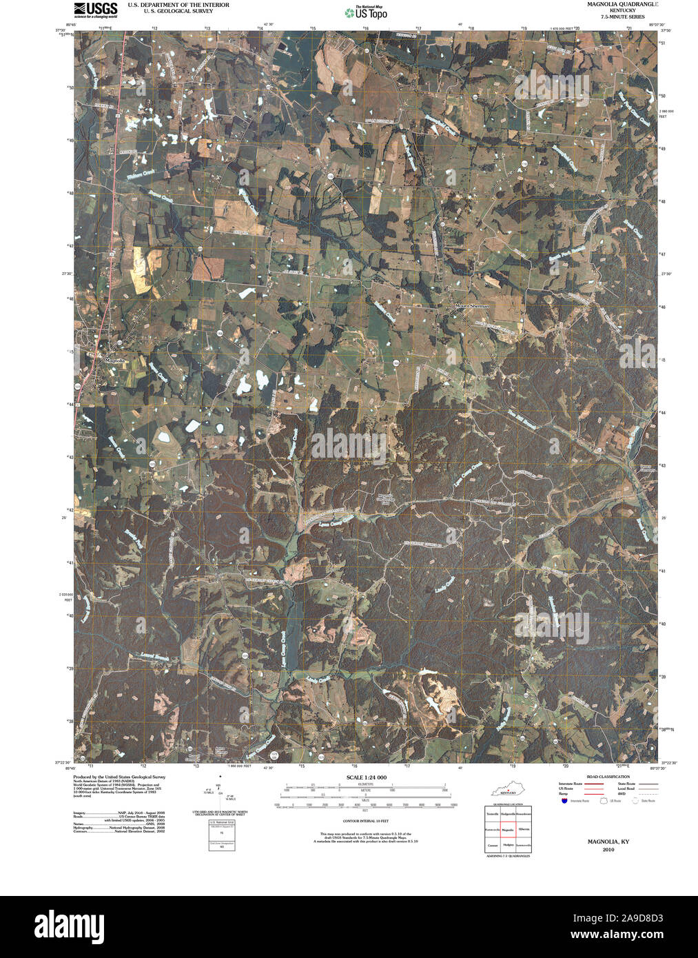 Map of magnolia hi-res stock photography and images - Alamy