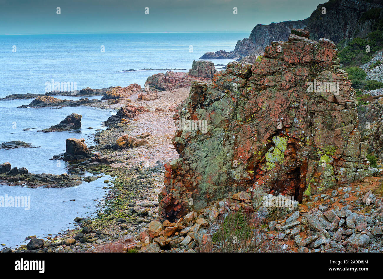 Rocks with coloured lichens hi-res stock photography and images - Alamy