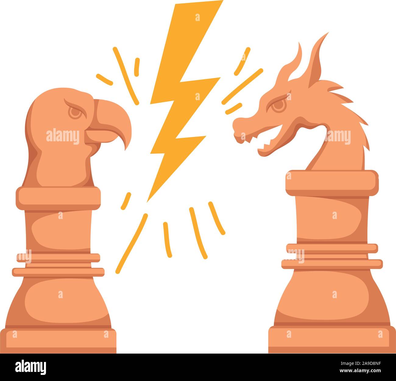 commercial war between china and usa vector design Stock Vector Image ...
