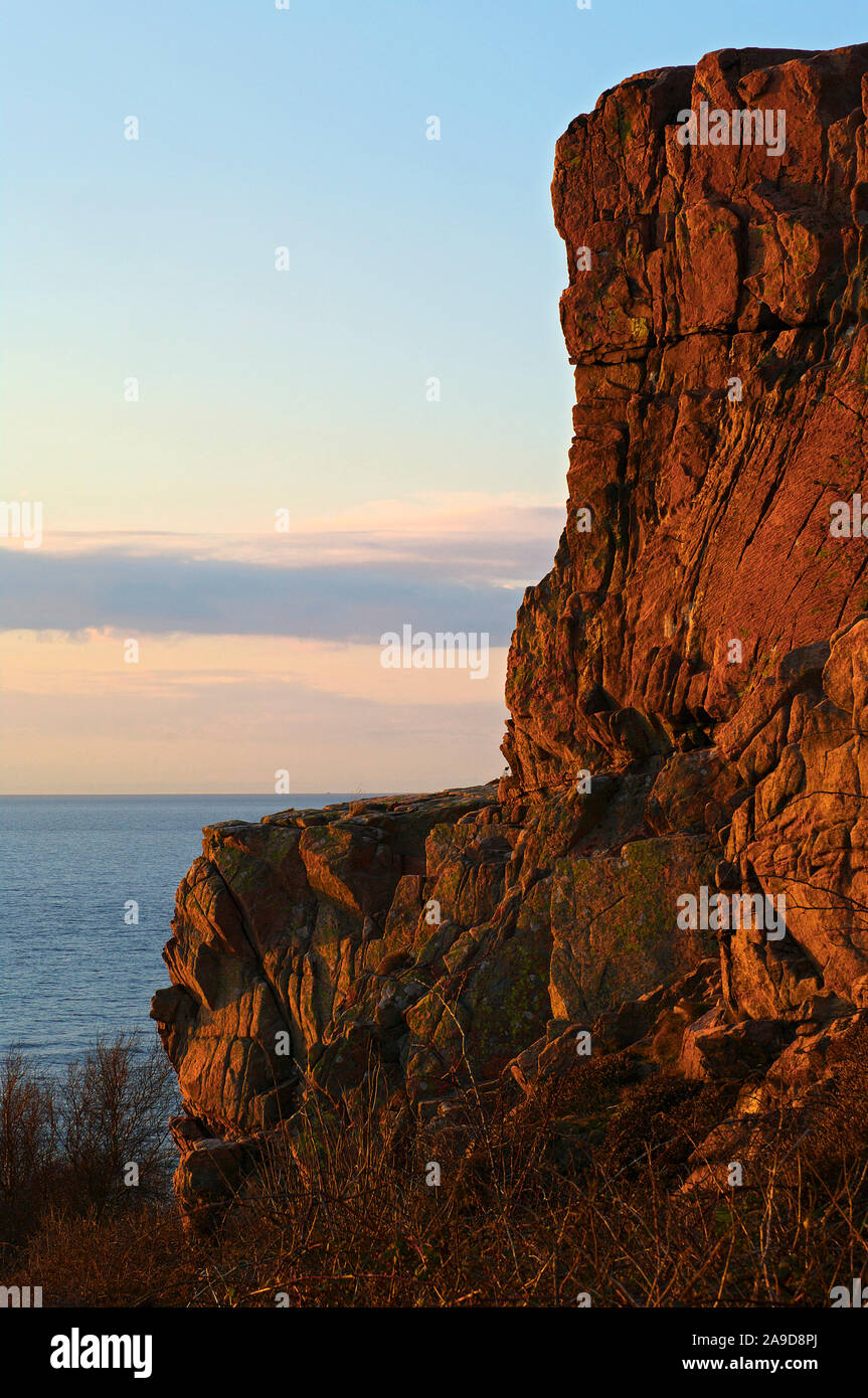 Sweden, Scania, Kullen Peninsula, Höganes, evening light at ...