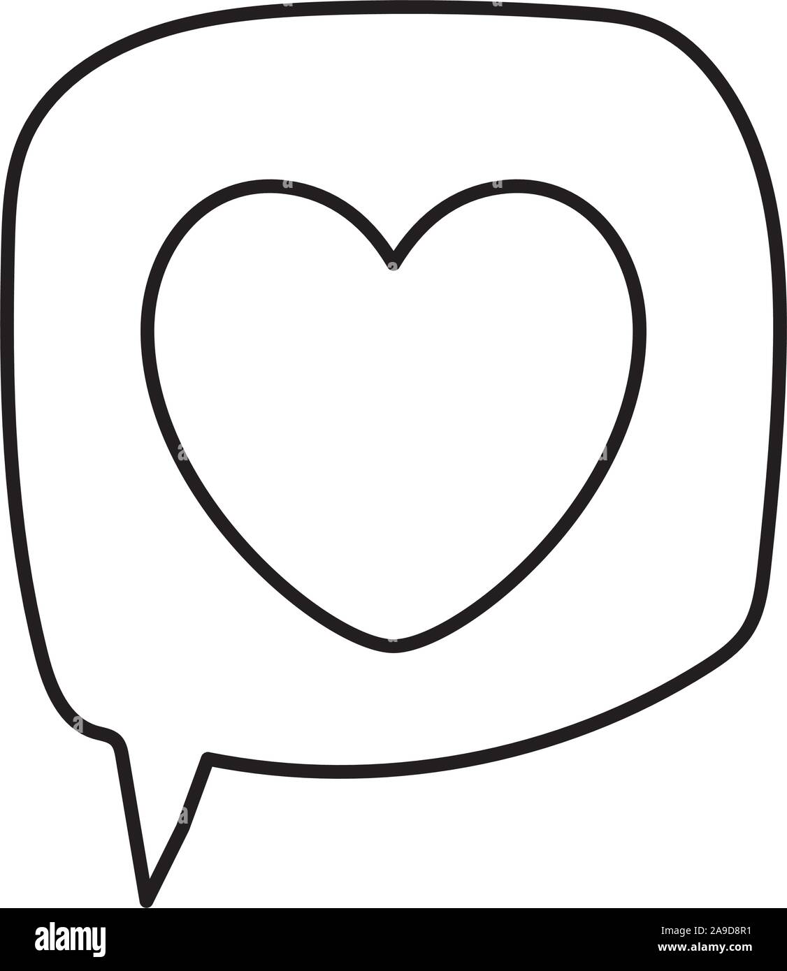 Isolated heart communication bubble vector design Stock Vector Image ...