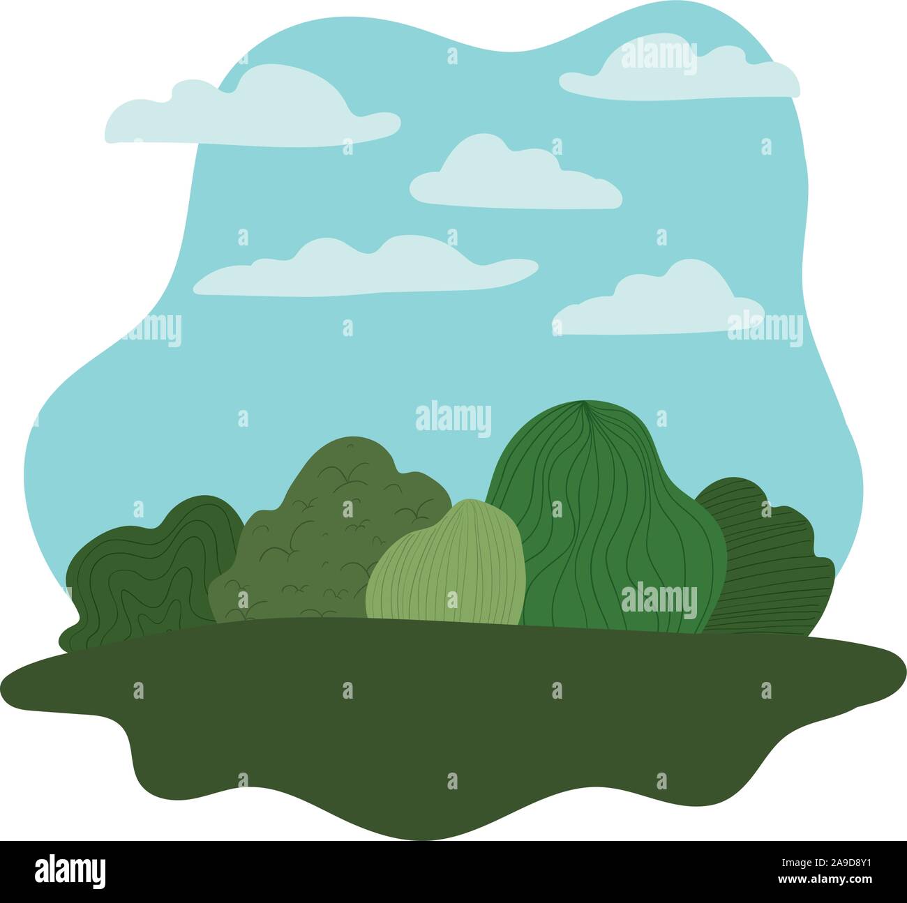 Isolated nature shrubs vector design Stock Vector Image & Art - Alamy