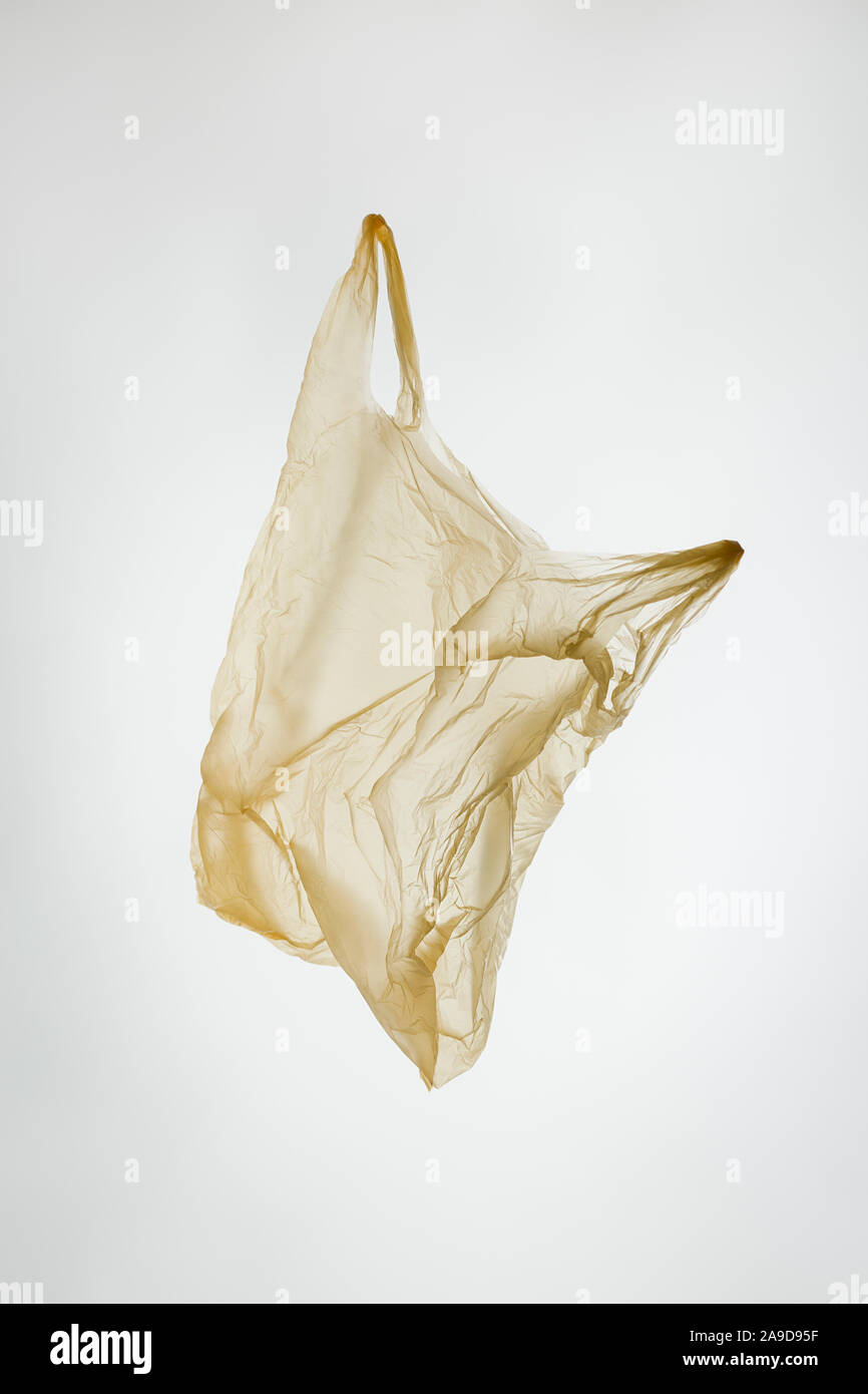 Plastic bag, empty, falling Stock Photo - Alamy