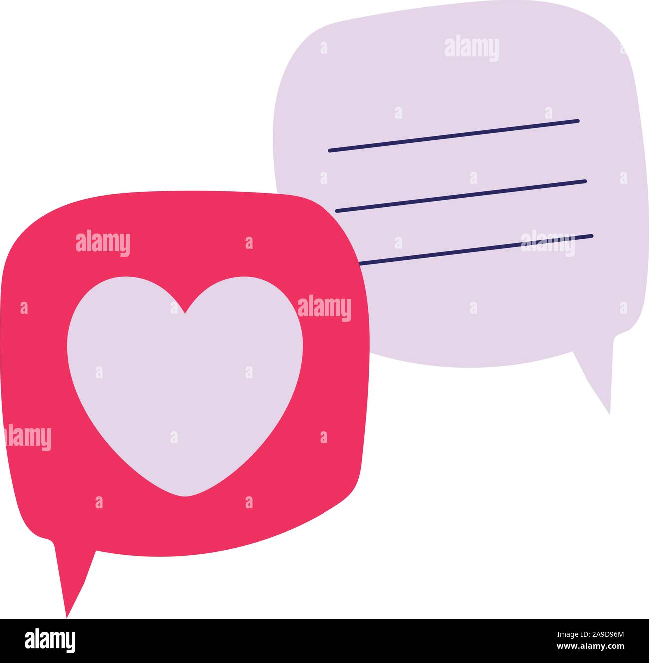 Isolated heart communication bubble vector design Stock Vector Image ...