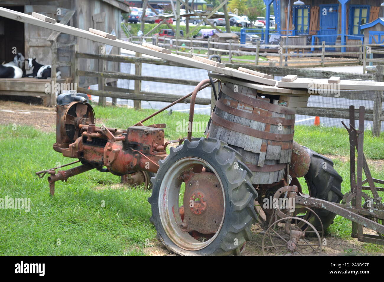 Old rusty farm equipment Stock Photo - Alamy