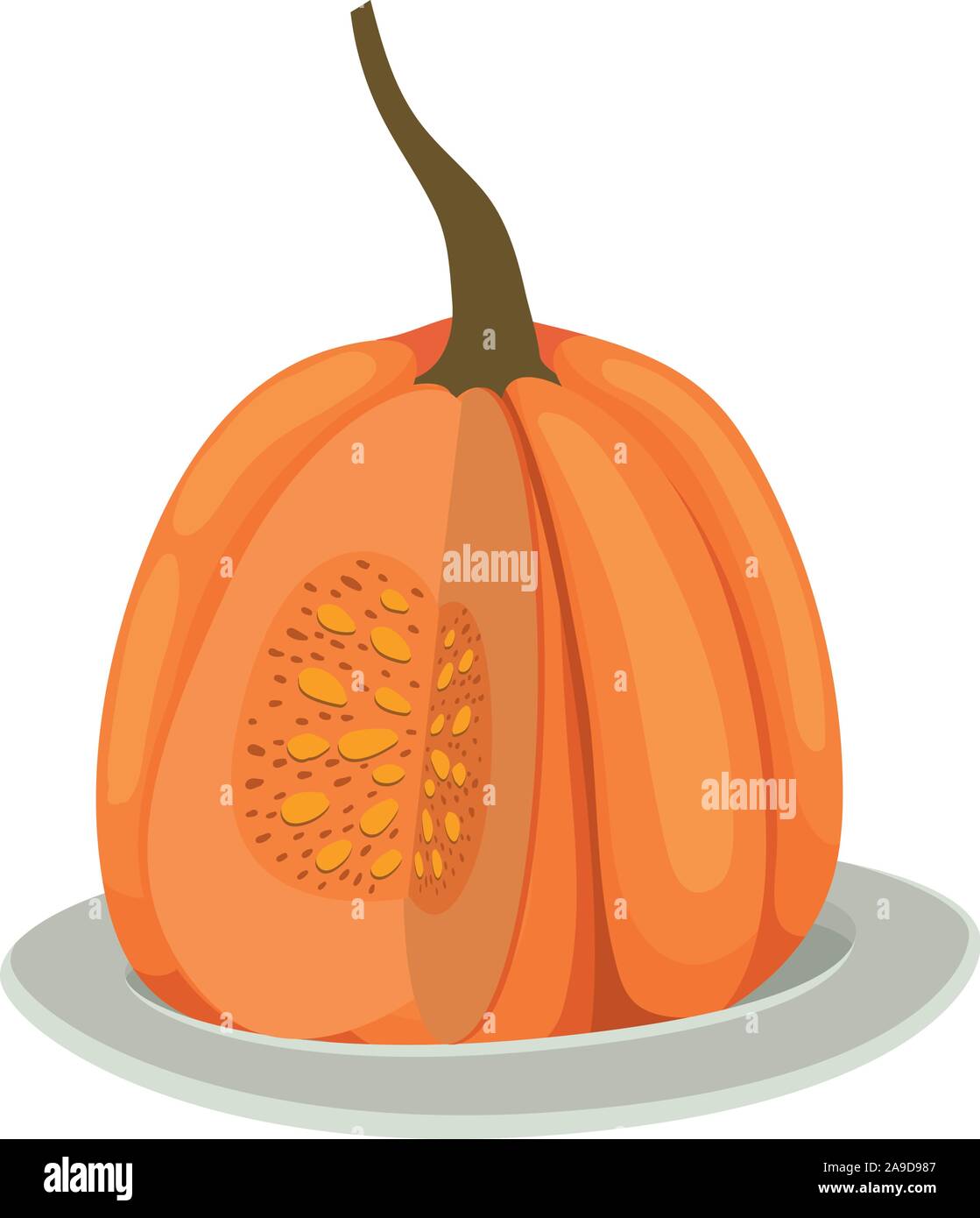 Isolated autumn pumpkin vector design Stock Vector Image & Art - Alamy