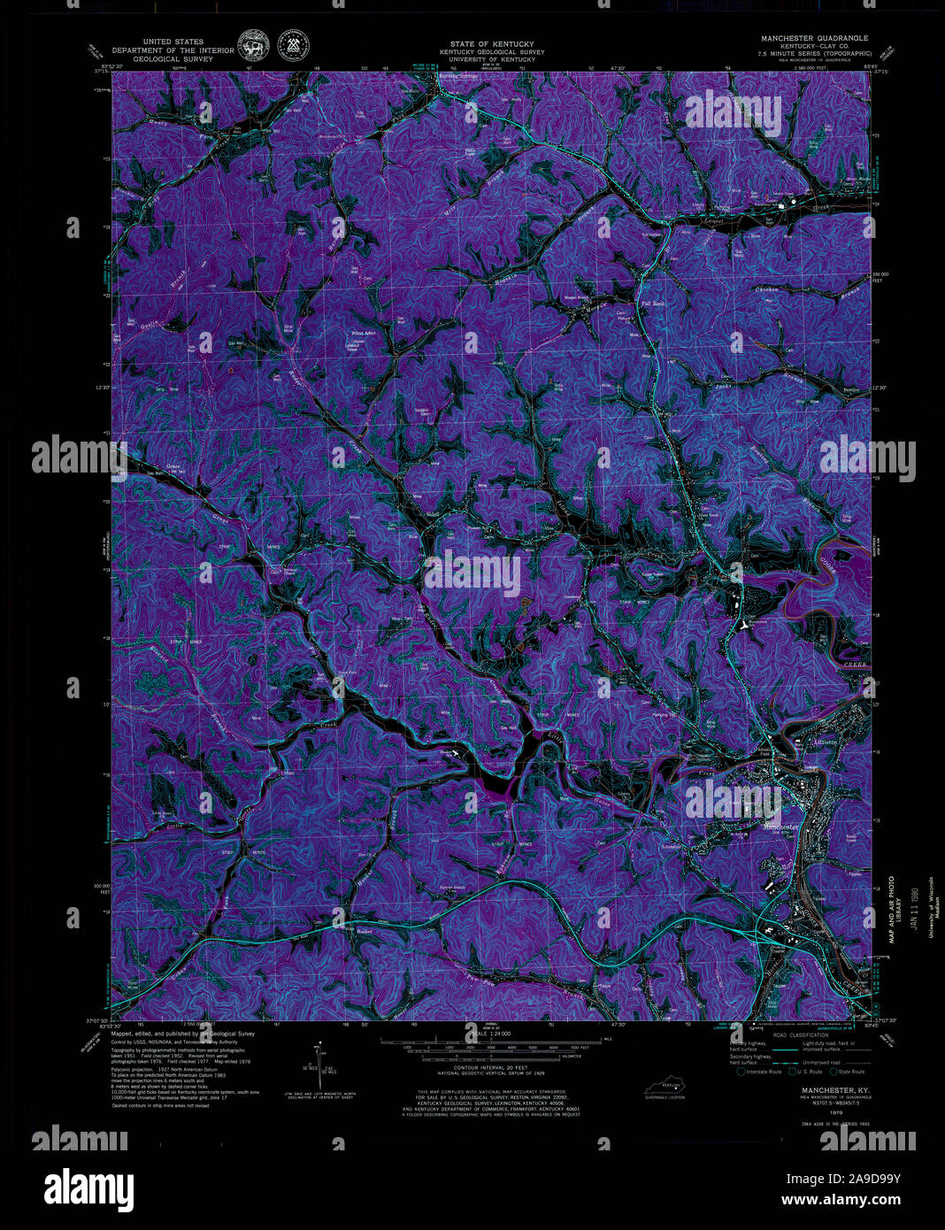 Manchester map 1979 hi-res stock photography and images - Alamy