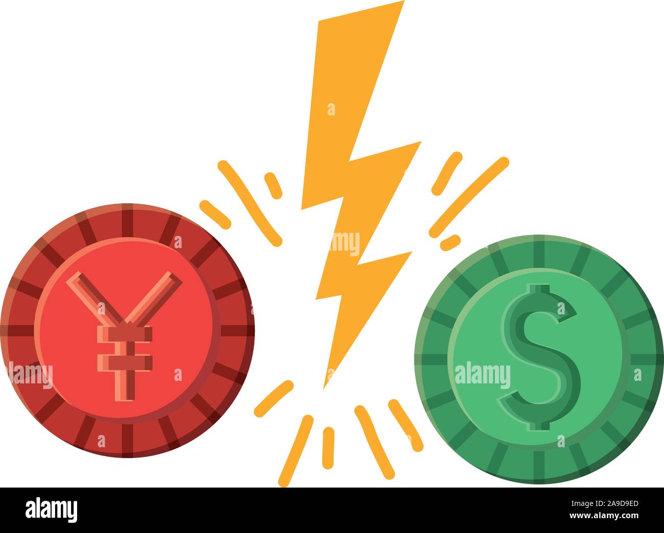 commercial war between china and usa vector design Stock Vector Image ...