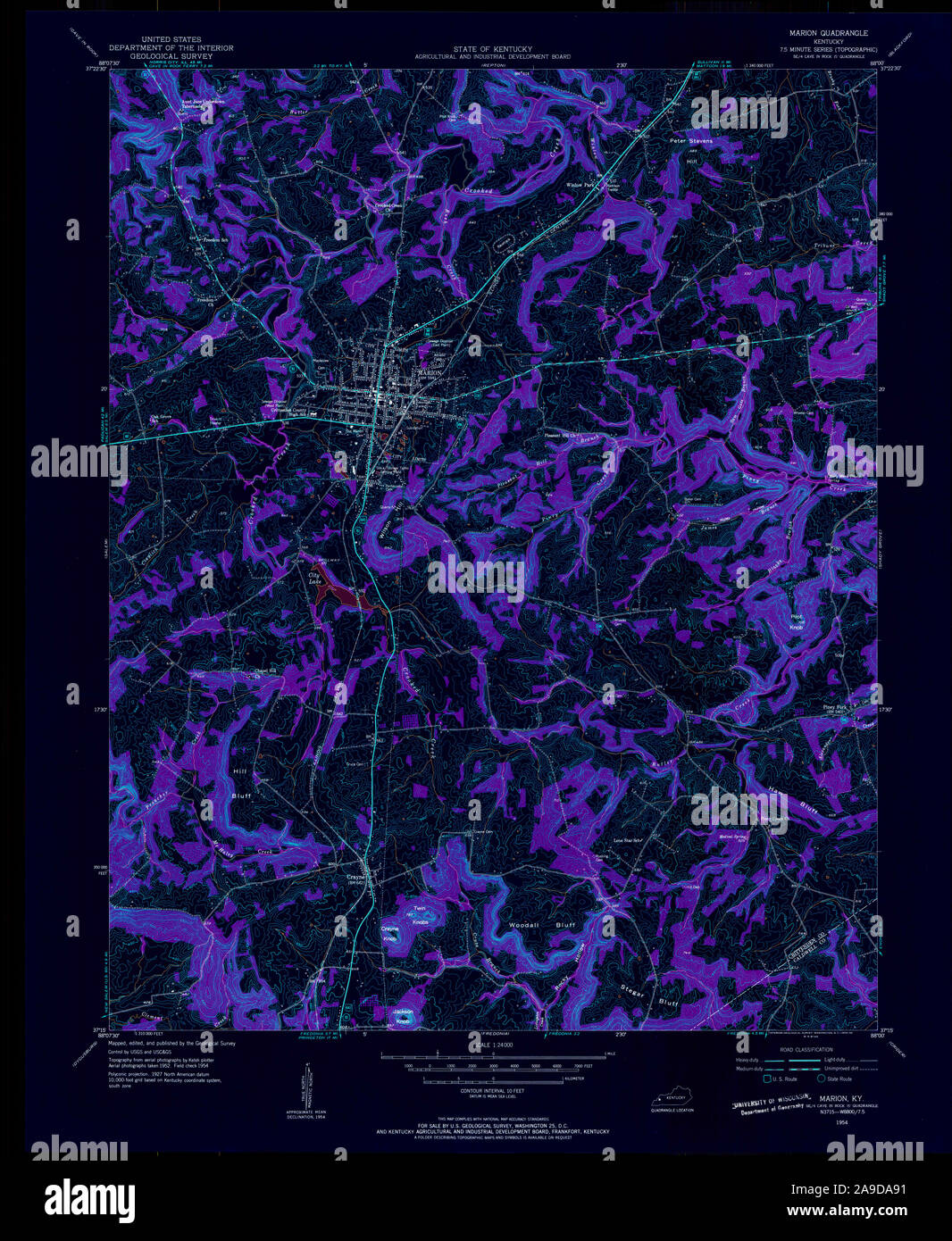 Marion kentucky map hi-res stock photography and images - Alamy