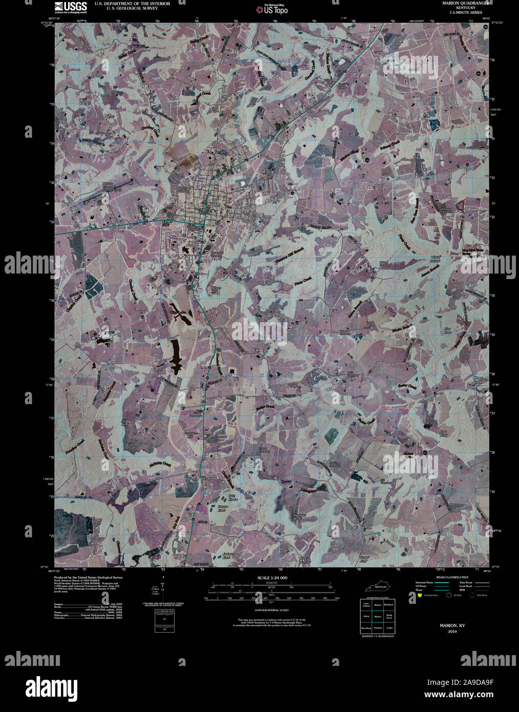 Marion kentucky map hi-res stock photography and images - Alamy